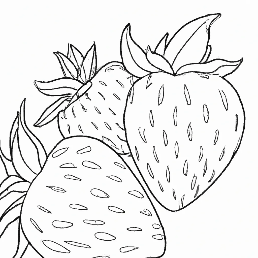Desenhos de Morango Maravilhoso para Imprimir e Colorir