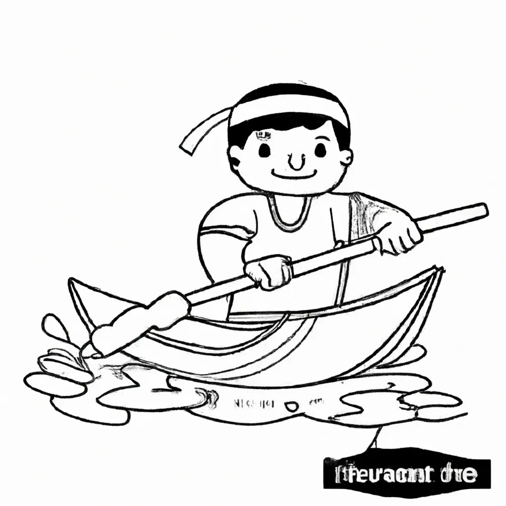 Desenhos Esforçados de Remo para Imprimir e Colorir