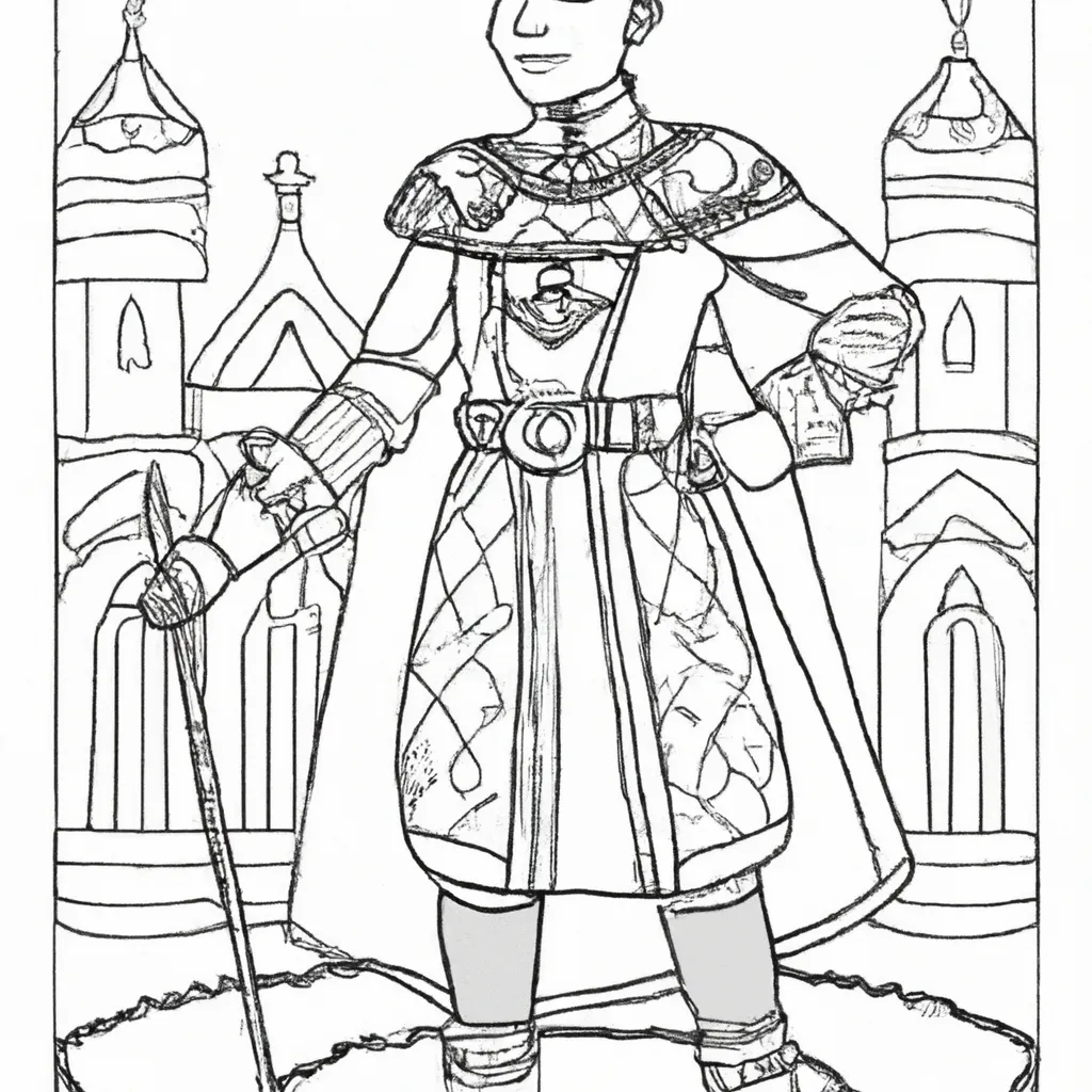 Desenhos do Incrível Rei Arthur para Imprimir e Colorir