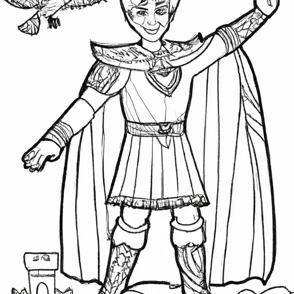 Desenhos do Incrível Rei Arthur para Imprimir e Colorir