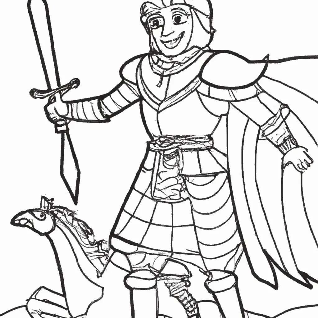 Desenhos do Incrível Rei Arthur para Imprimir e Colorir