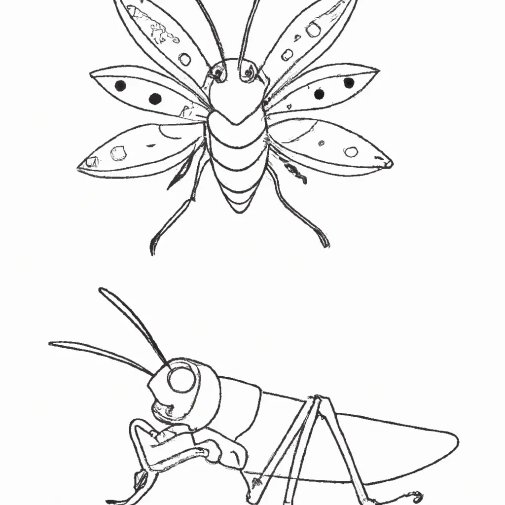 Desenhos de grilos para imprimir e colorir