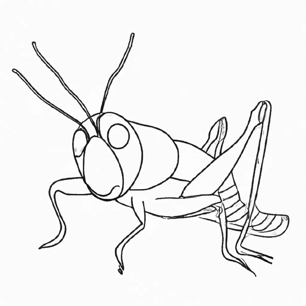 Desenhos de grilos para imprimir e colorir