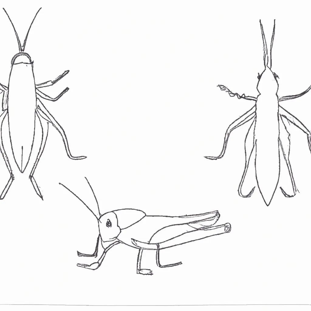 Desenhos de grilos para imprimir e colorir