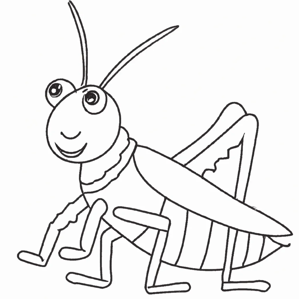 Desenhos de grilos para imprimir e colorir