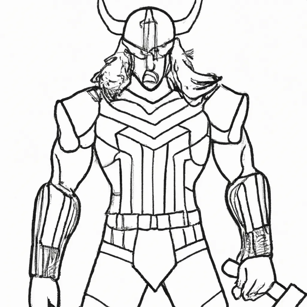 Desenhos Detalhados do Thor para Imprimir e Colorir