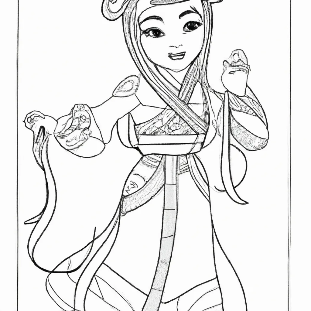Desenhos Cativantes de "Mulan II" para Imprimir e Colorir