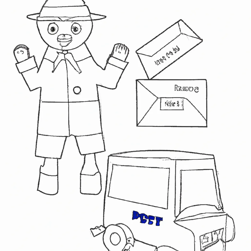 Desenhos Envolventes de "Postman Pat" para Imprimir e Colorir