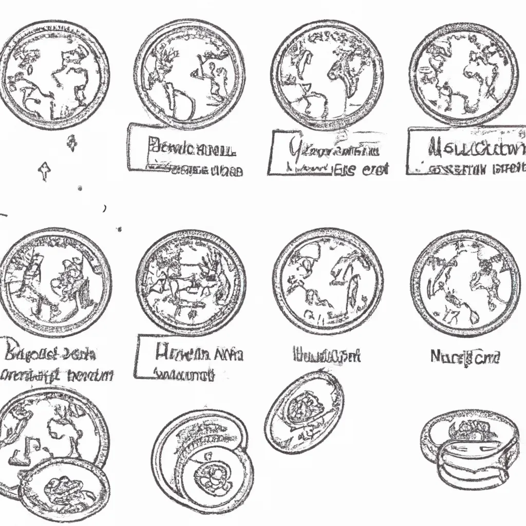 Desenhos de Moedas do Mundo para Imprimir e Colorir