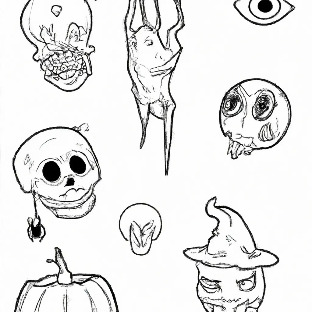 Decore sua Halloween: Desenhos Macabros para Pintar