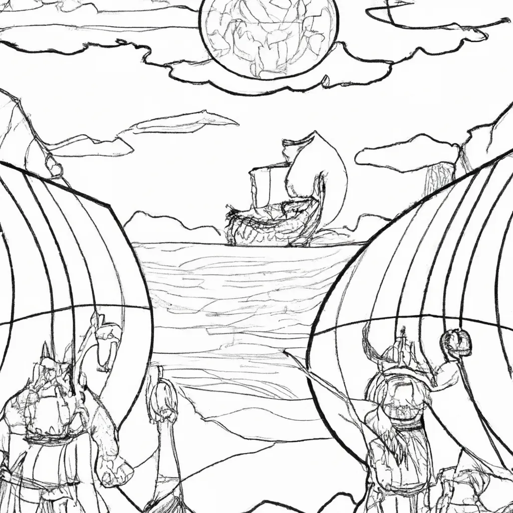 O Valhalla: O Paraíso Viking em Desenhos para Colorir