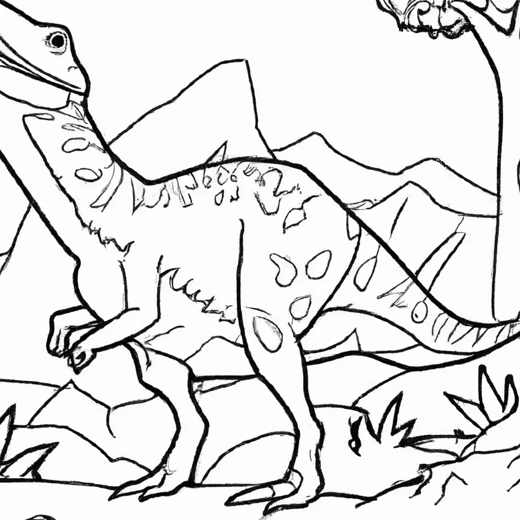 A História em Cores: Desenhos do Gorgosaurus para Colorir