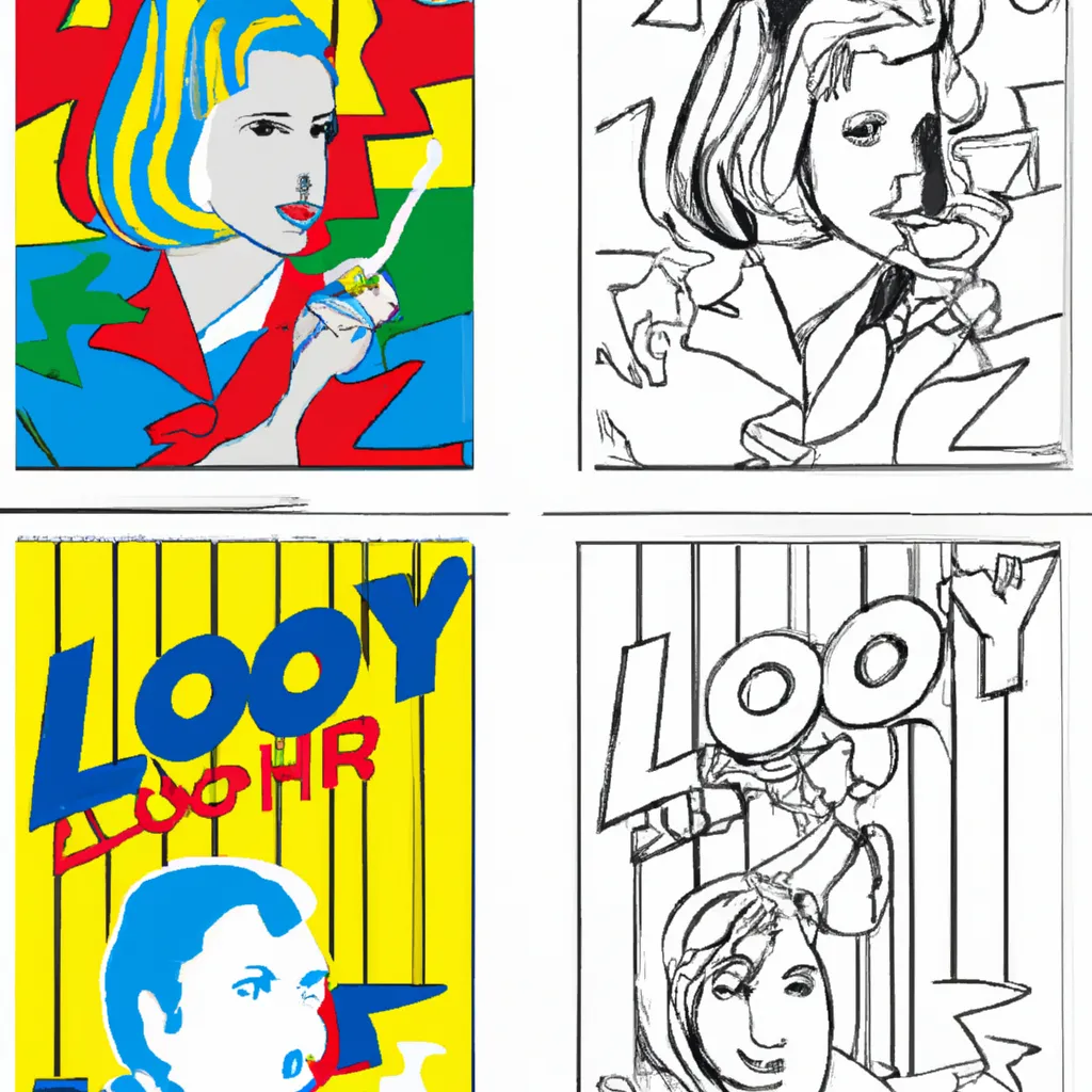 Cores da Pop Art: Obras de Roy Lichtenstein para Colorir