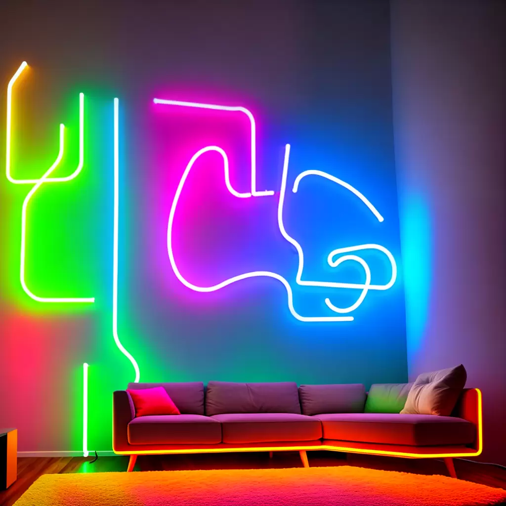 Placas de neon: a tendência luminosa na decoração contemporânea