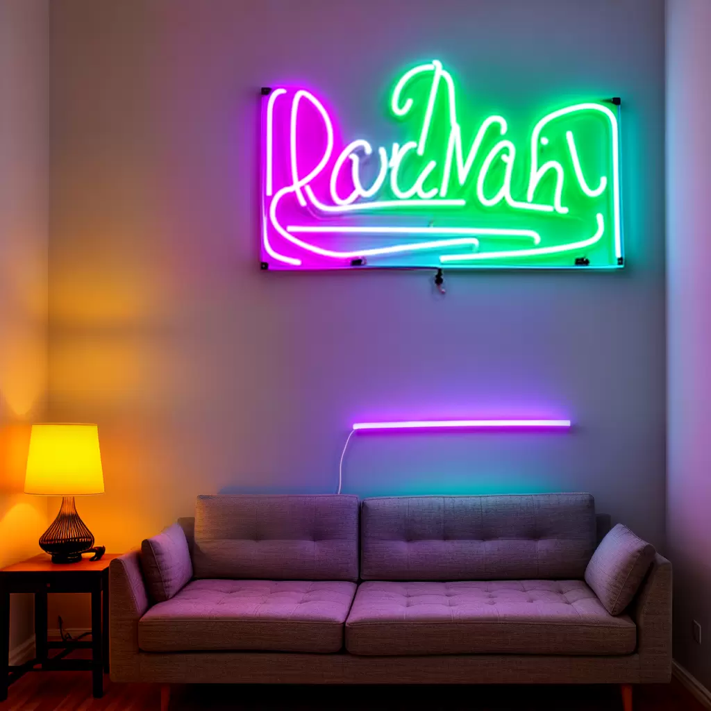 Transforme suas paredes em obras de arte com placas de neon personalizadas