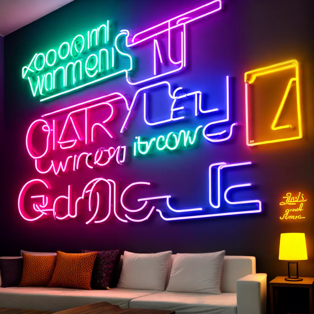 Transforme suas paredes em obras de arte com placas de neon personalizadas