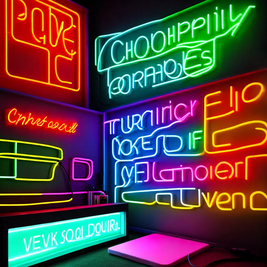 Transforme suas paredes em obras de arte com placas de neon personalizadas
