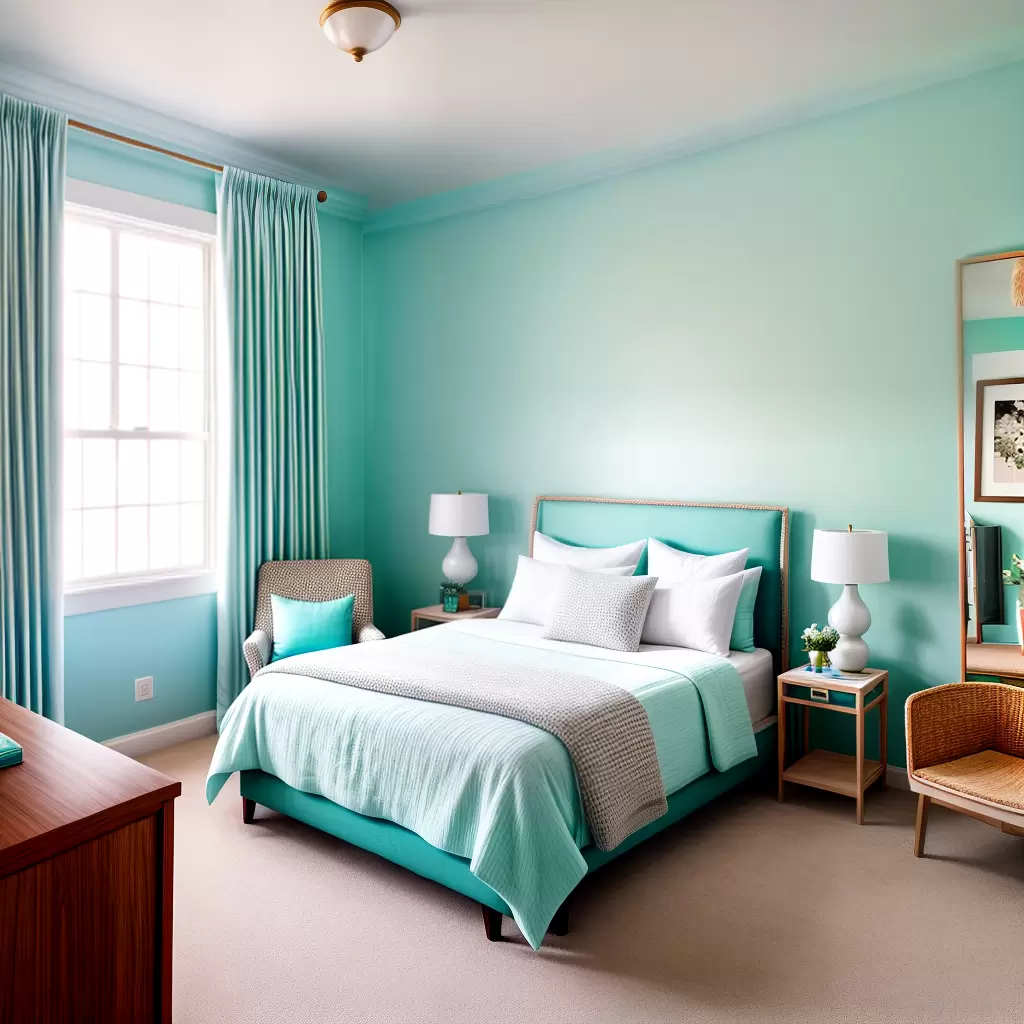Azul Turquesa no Quarto: Uma Opção Revigorante e Encantadora