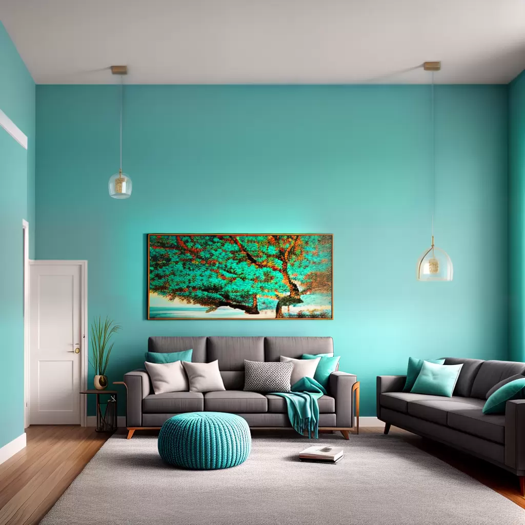 Iluminação e Azul Turquesa: Criando um Ambiente Único