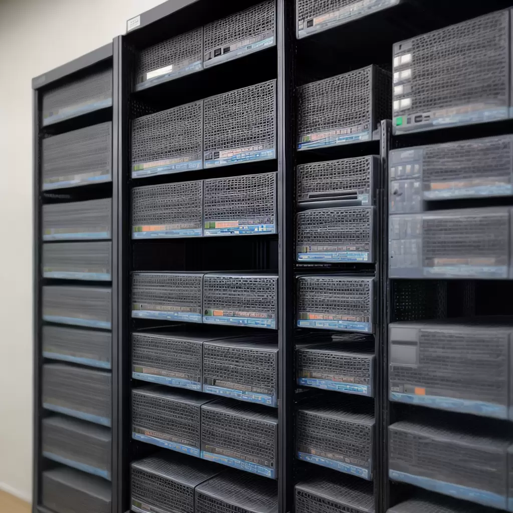 Racks para guardar objetos de comunicação e telefonia