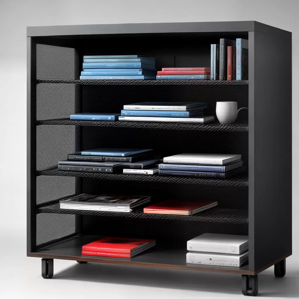 Racks para guardar objetos de automação e tecnologia