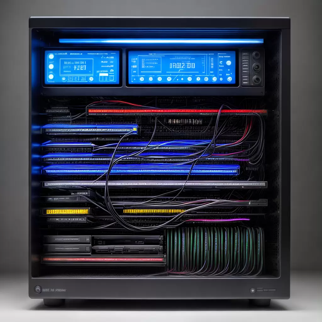 Racks para guardar objetos de automação e tecnologia