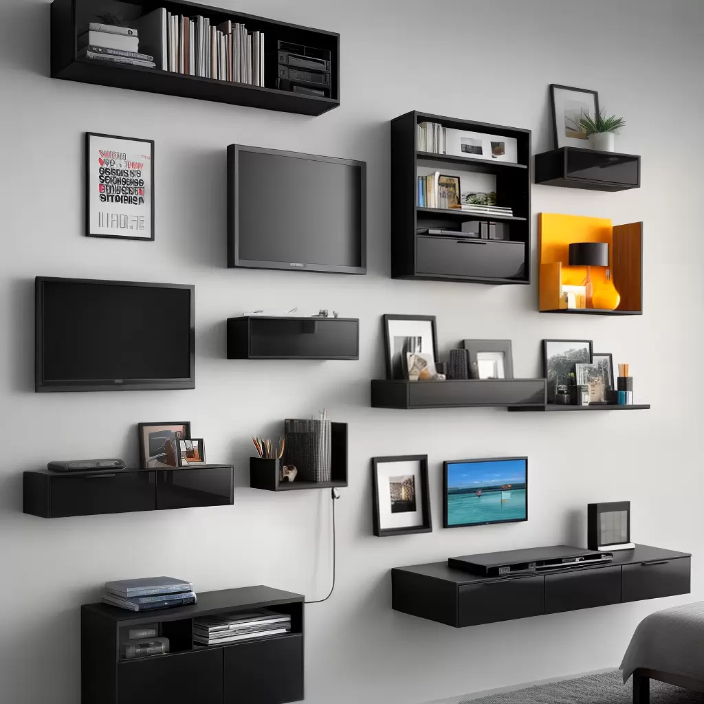 Racks para guardar objetos de automação e tecnologia