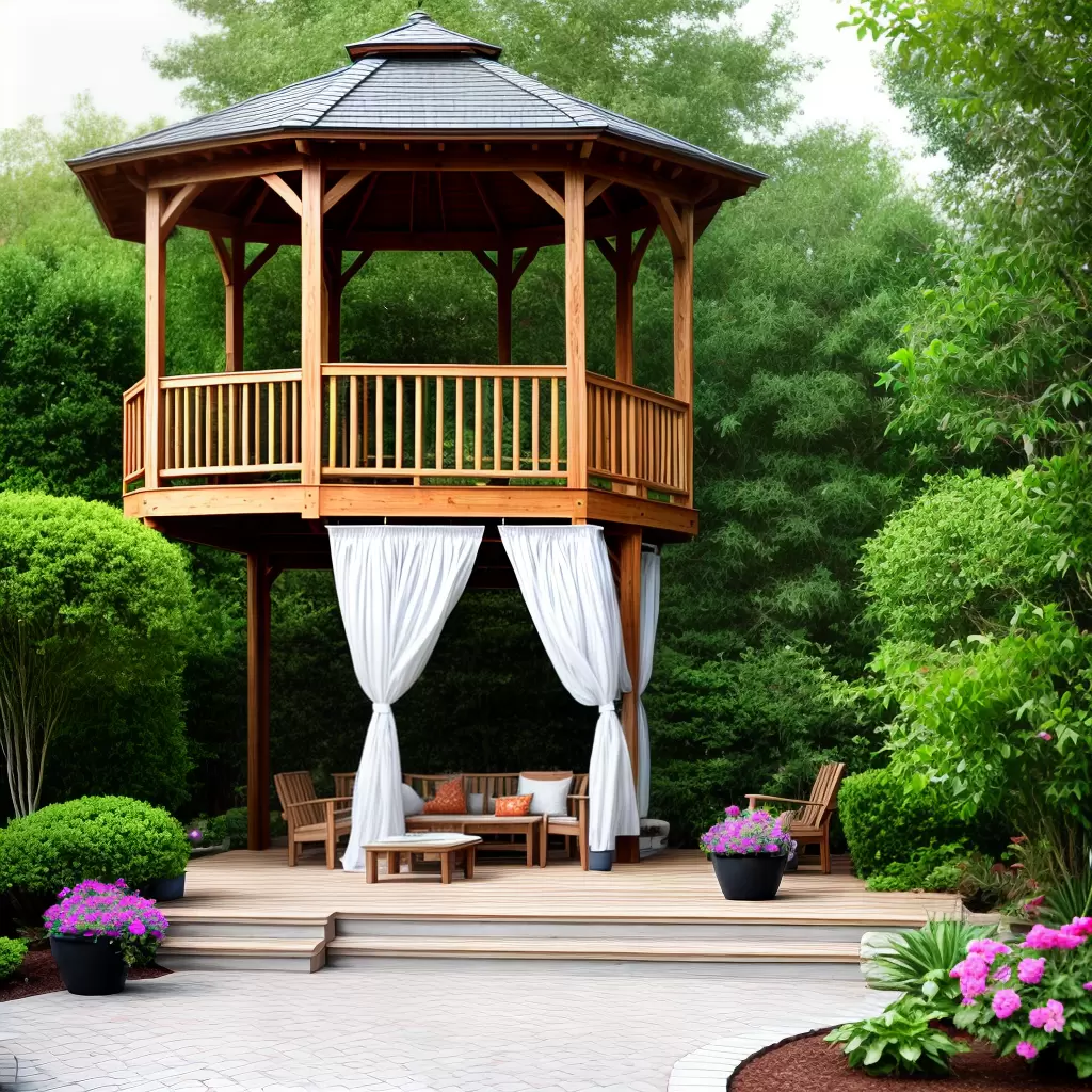 Gazebo com deck: como criar um espaço elegante e moderno