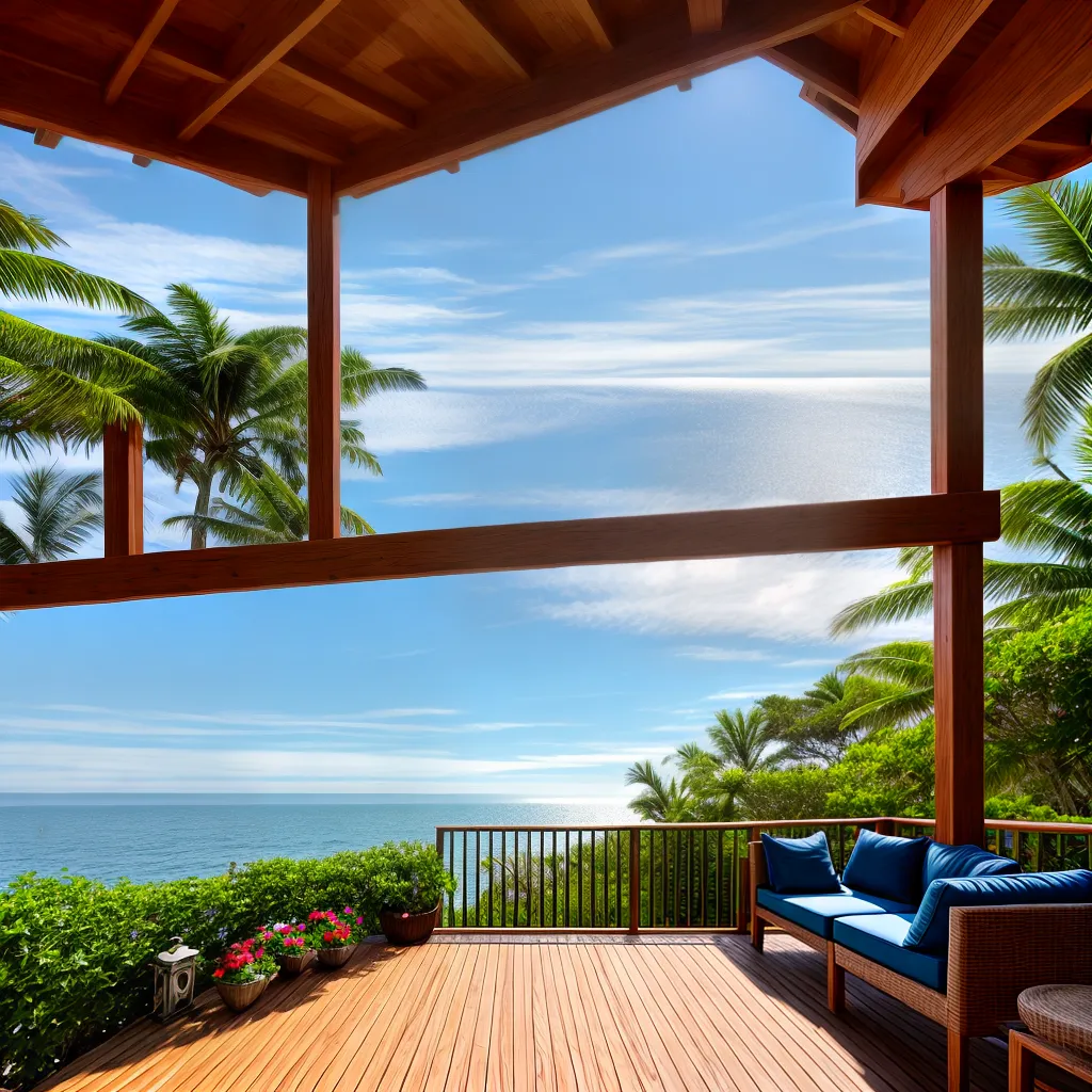 Como decorar uma varanda com vista para o mar
