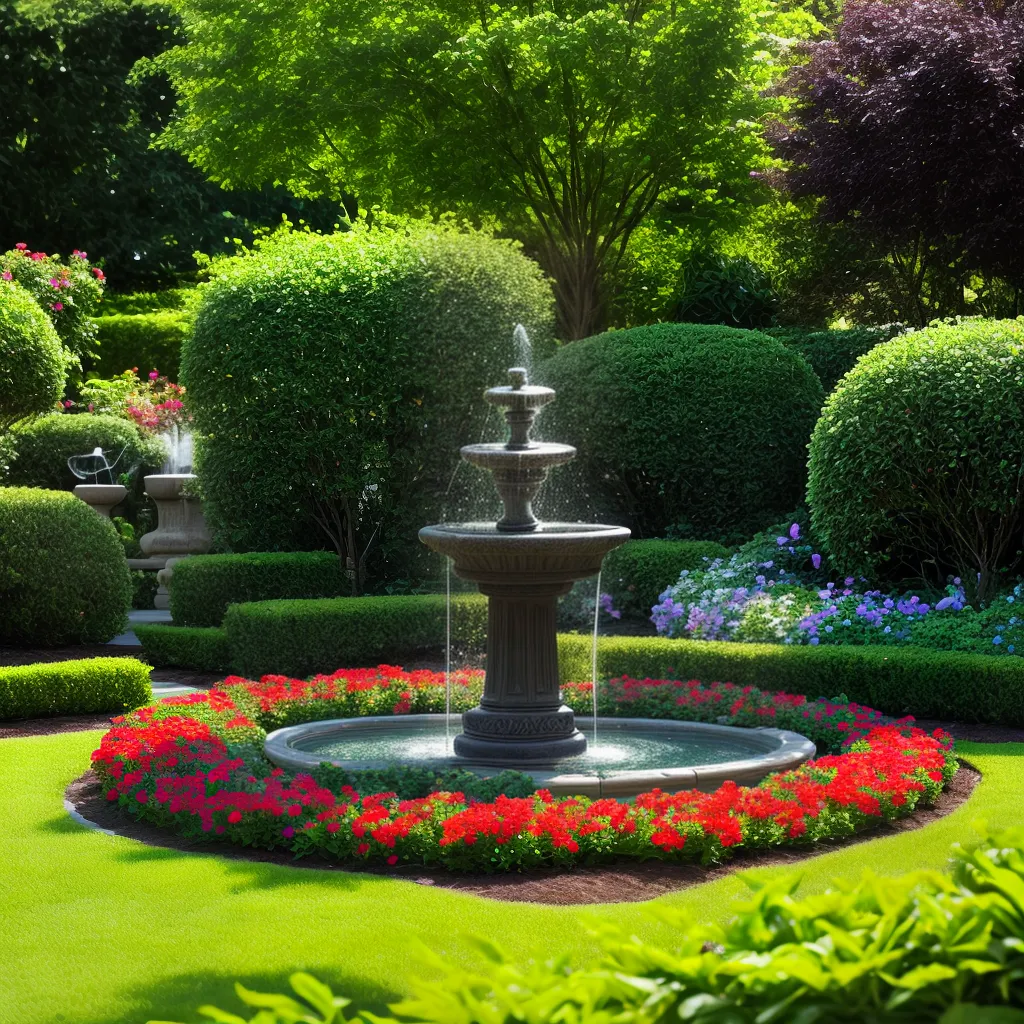 O papel das fontes de água na decoração do jardim.