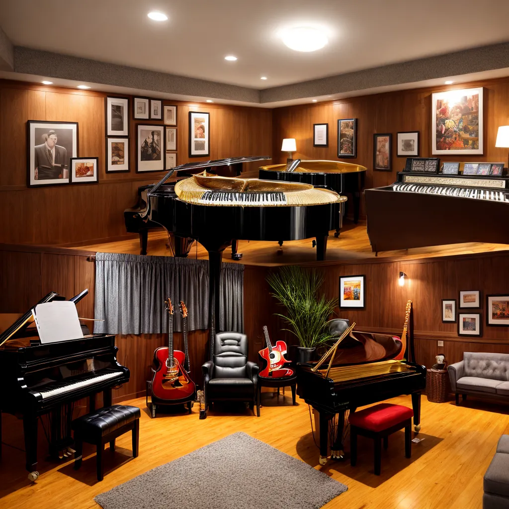 Como criar uma sala de música temática: do jazz ao rock'n'roll.