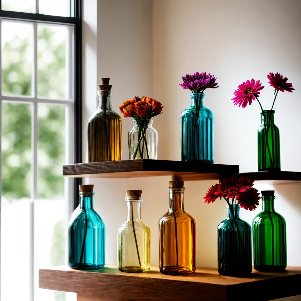 10 ideias para decorar com garrafas de vidro