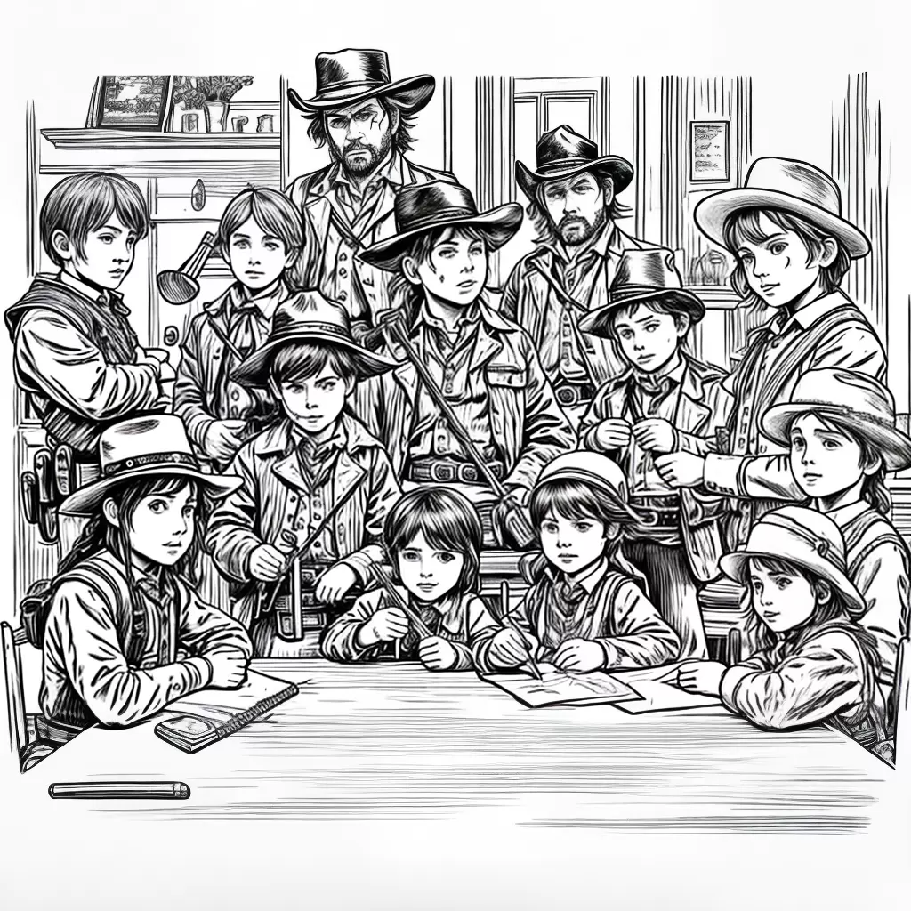 Red Dead Redemption 2 - 18 Desenhos para Imprimir e Colorir