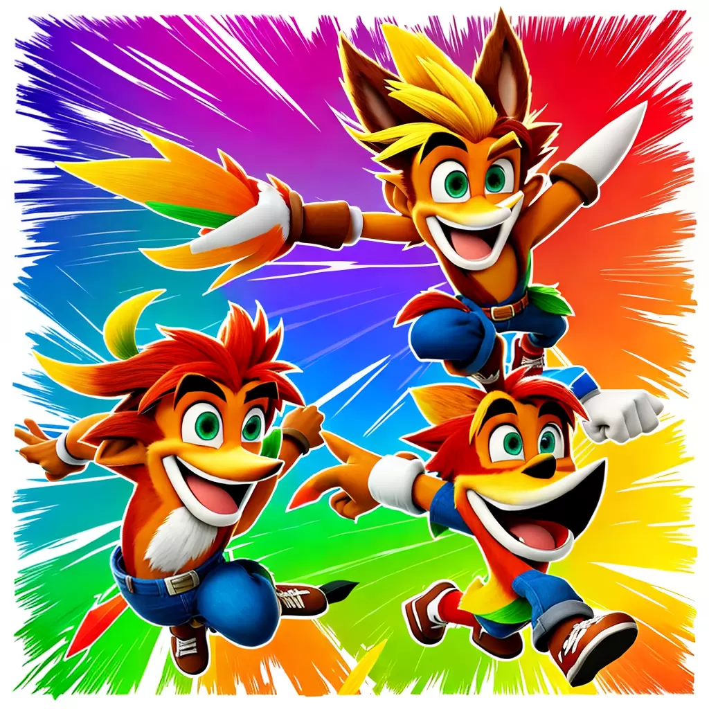 Crash Bandicoot - 18 Desenhos para Imprimir e Colorir