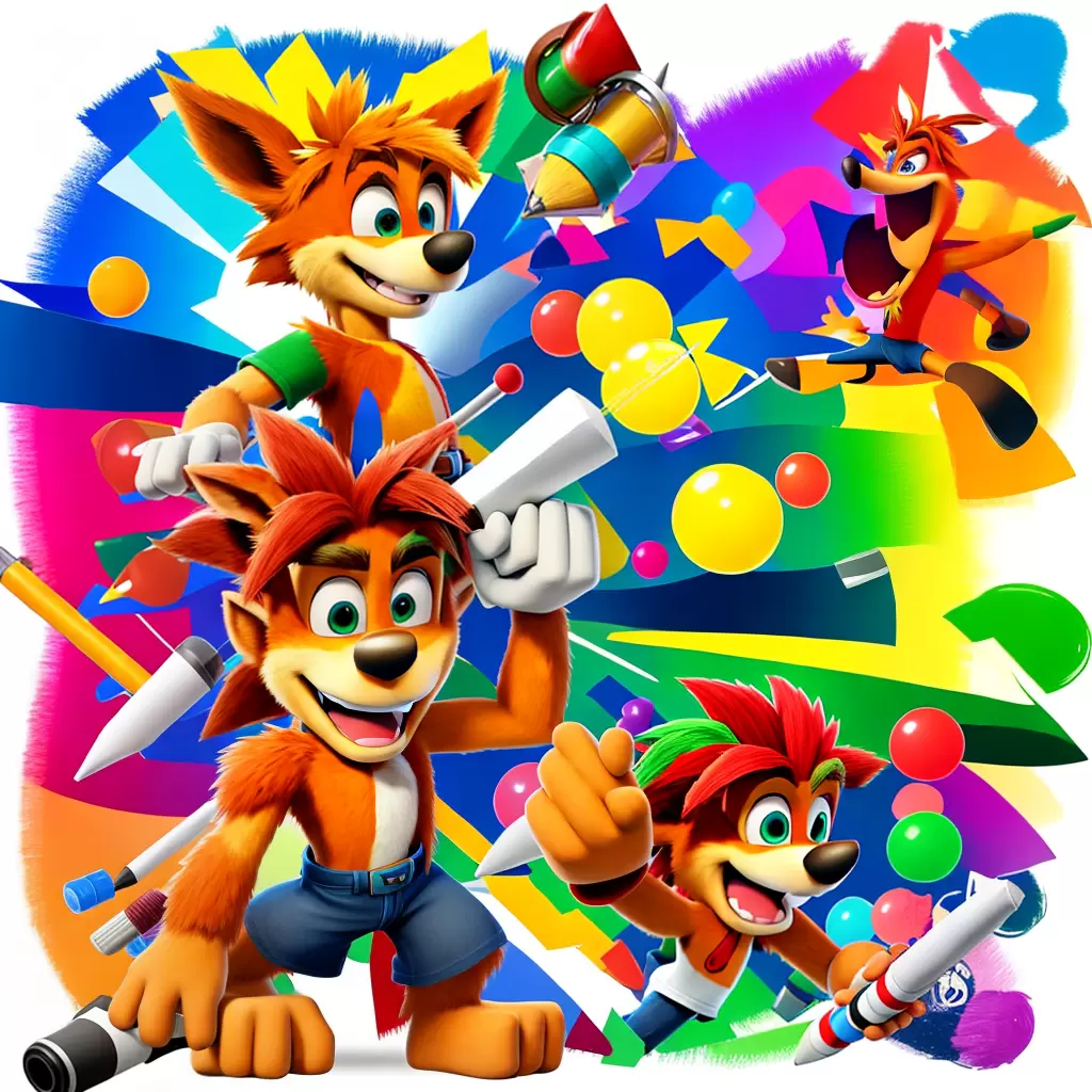 Crash Bandicoot - 18 Desenhos para Imprimir e Colorir