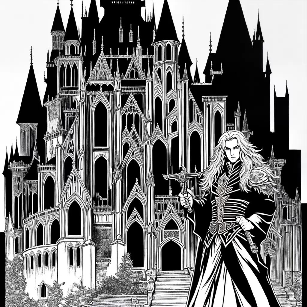 Castlevania: Symphony of the Night - 18 Desenhos para Imprimir e Colorir