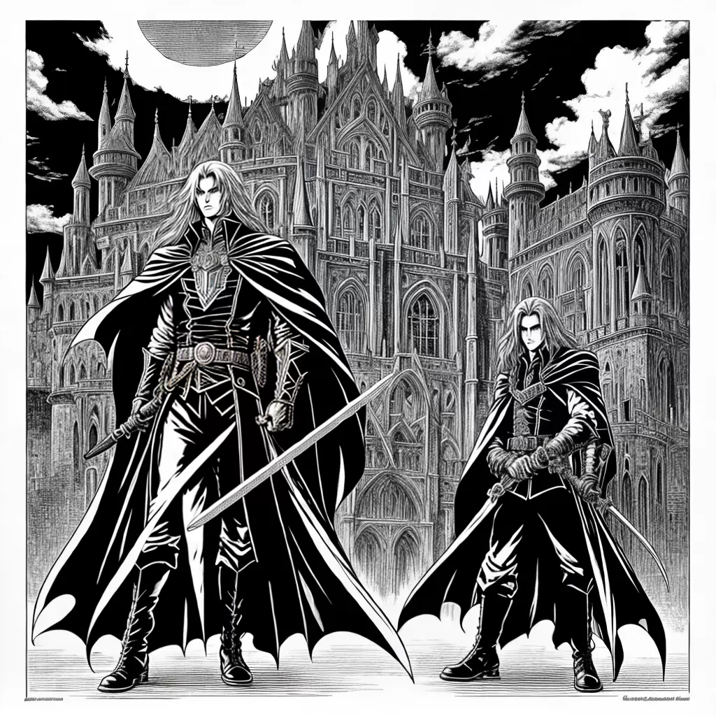 Castlevania: Symphony of the Night - 18 Desenhos para Imprimir e Colorir