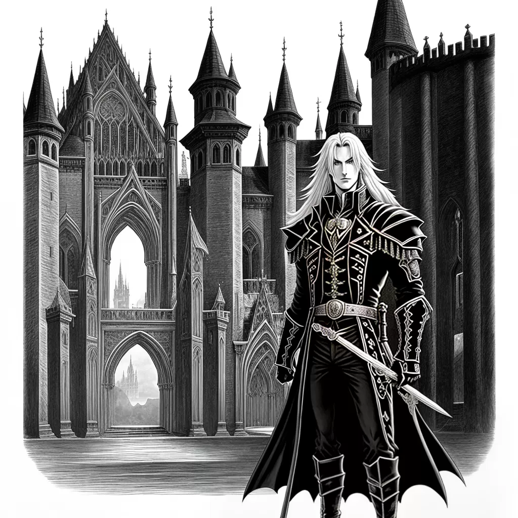 Castlevania: Symphony of the Night - 18 Desenhos para Imprimir e Colorir