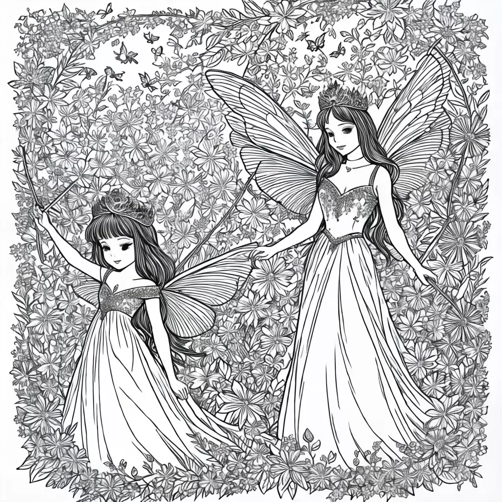 16 Desenhos para Imprimir e Colorir de Princesa Fada