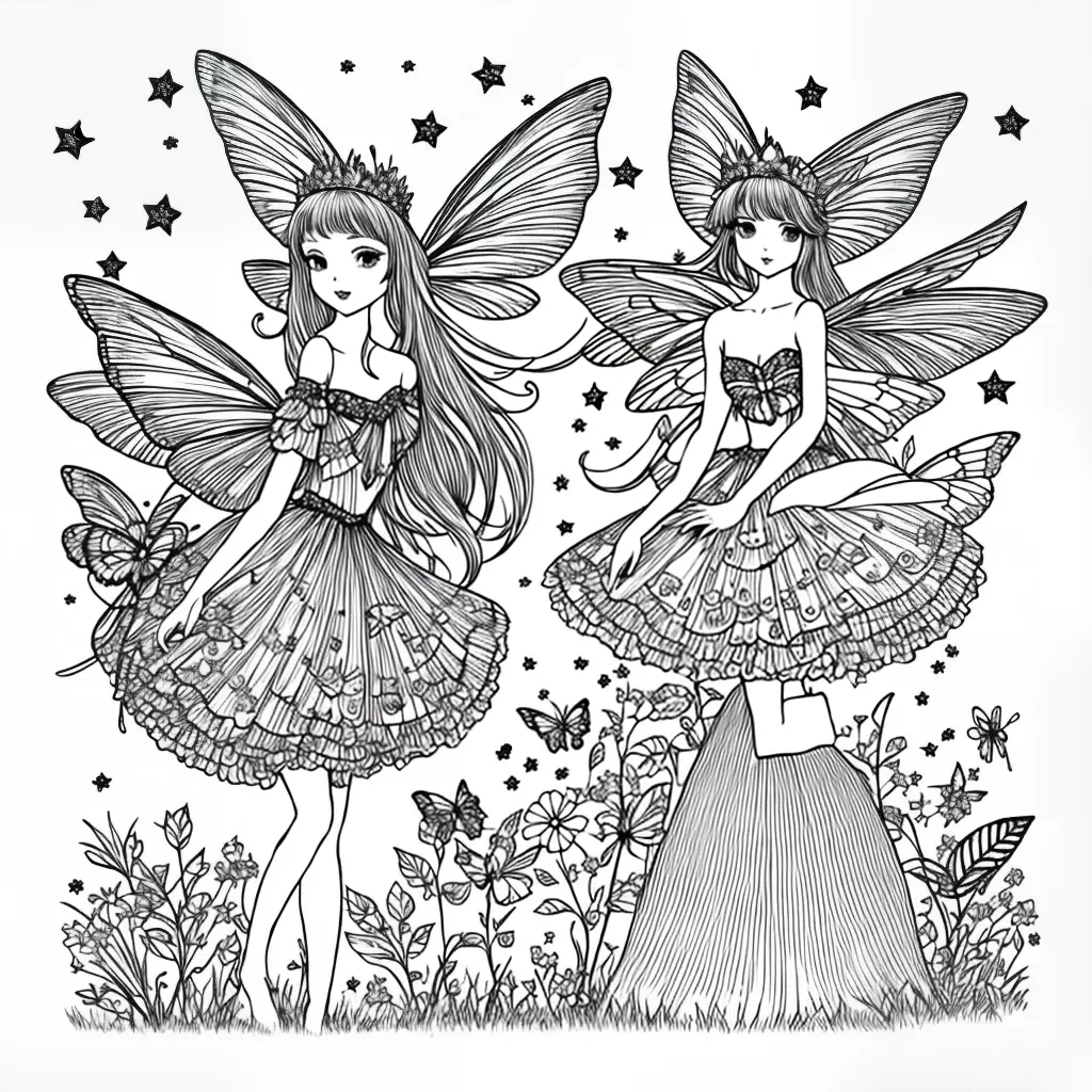 16 Desenhos para Imprimir e Colorir de Princesa Fada