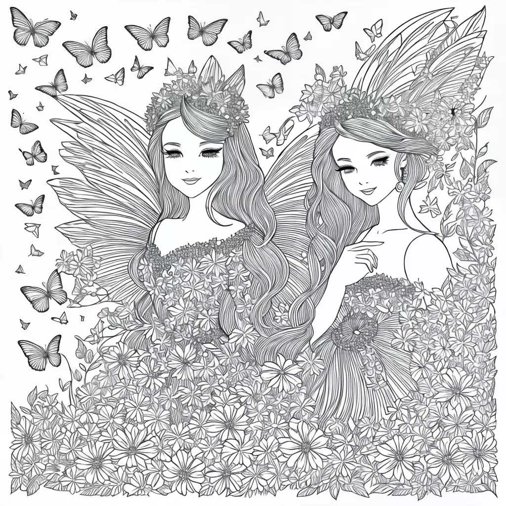 16 Desenhos para Imprimir e Colorir de Princesa Fada