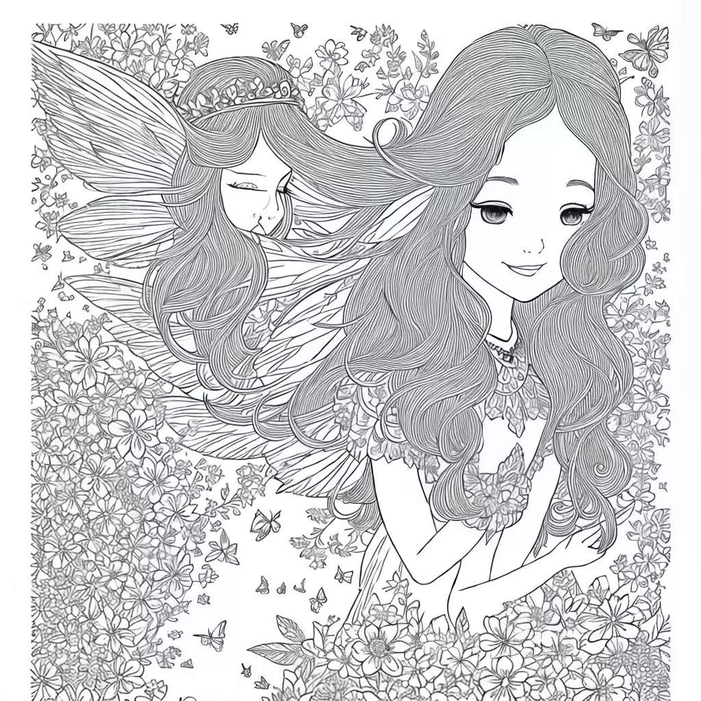 16 Desenhos para Imprimir e Colorir de Princesa Fada