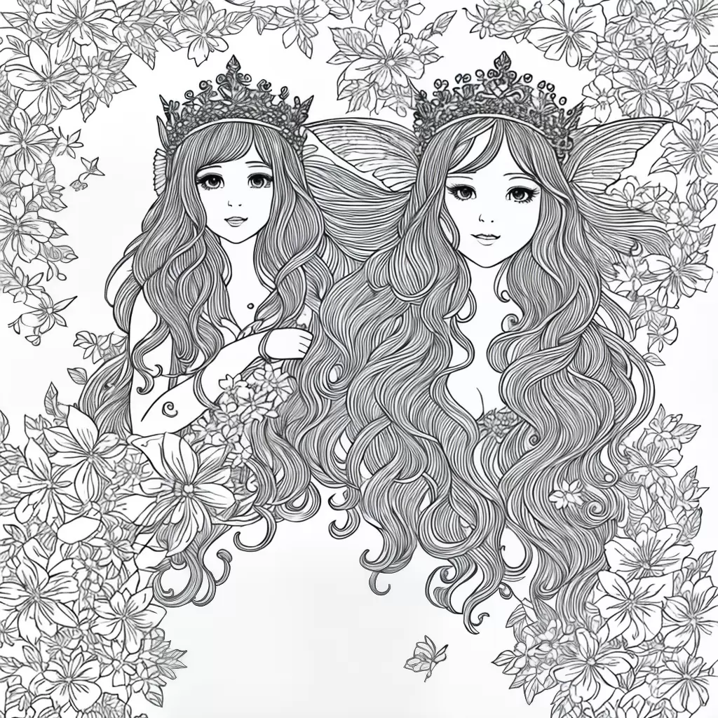 16 Desenhos para Imprimir e Colorir de Princesa Fada