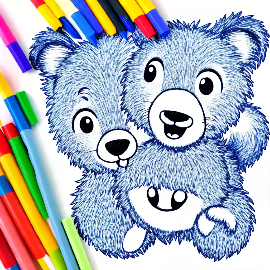 16 Desenhos para Imprimir e Colorir de Bichinho Azul