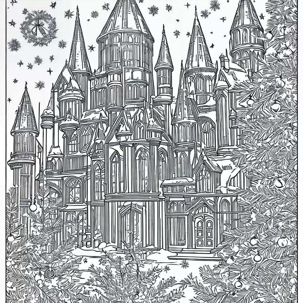 16 Desenhos para Imprimir e Colorir de Harry Potter Natalino