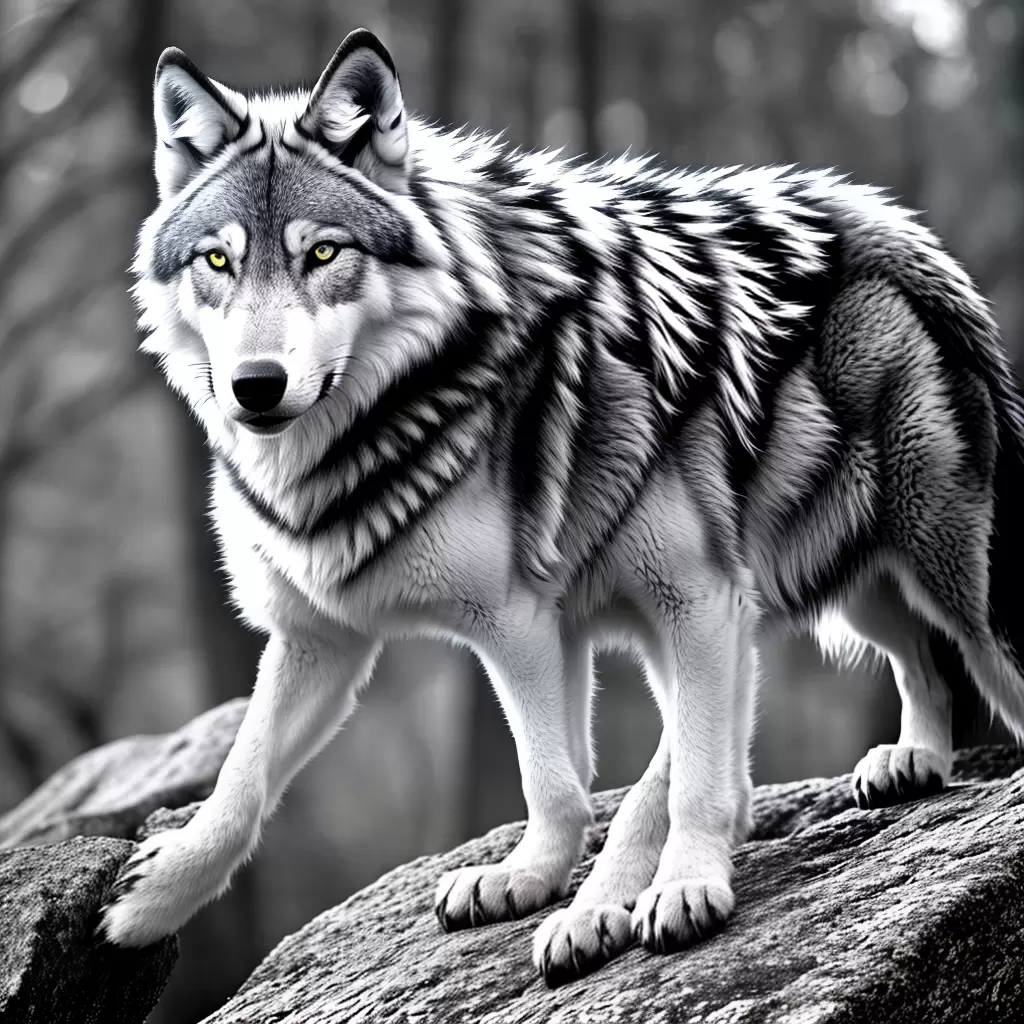 16 Desenhos para Imprimir e Colorir de Lobo Sentado