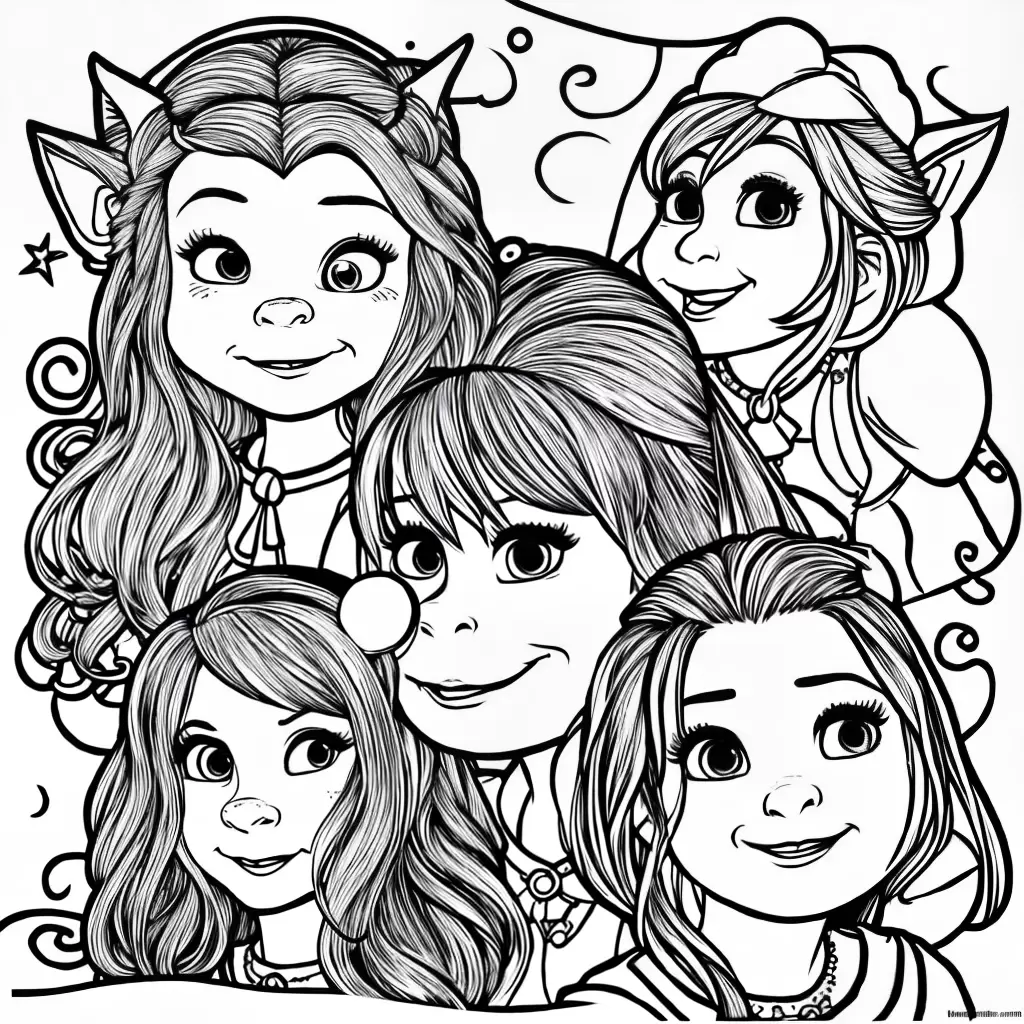 16 Desenhos para Imprimir e Colorir dos Filhos do Shrek