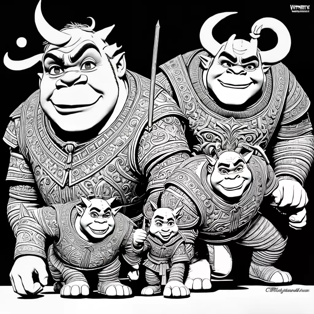 16 Desenhos para Imprimir e Colorir dos Filhos do Shrek