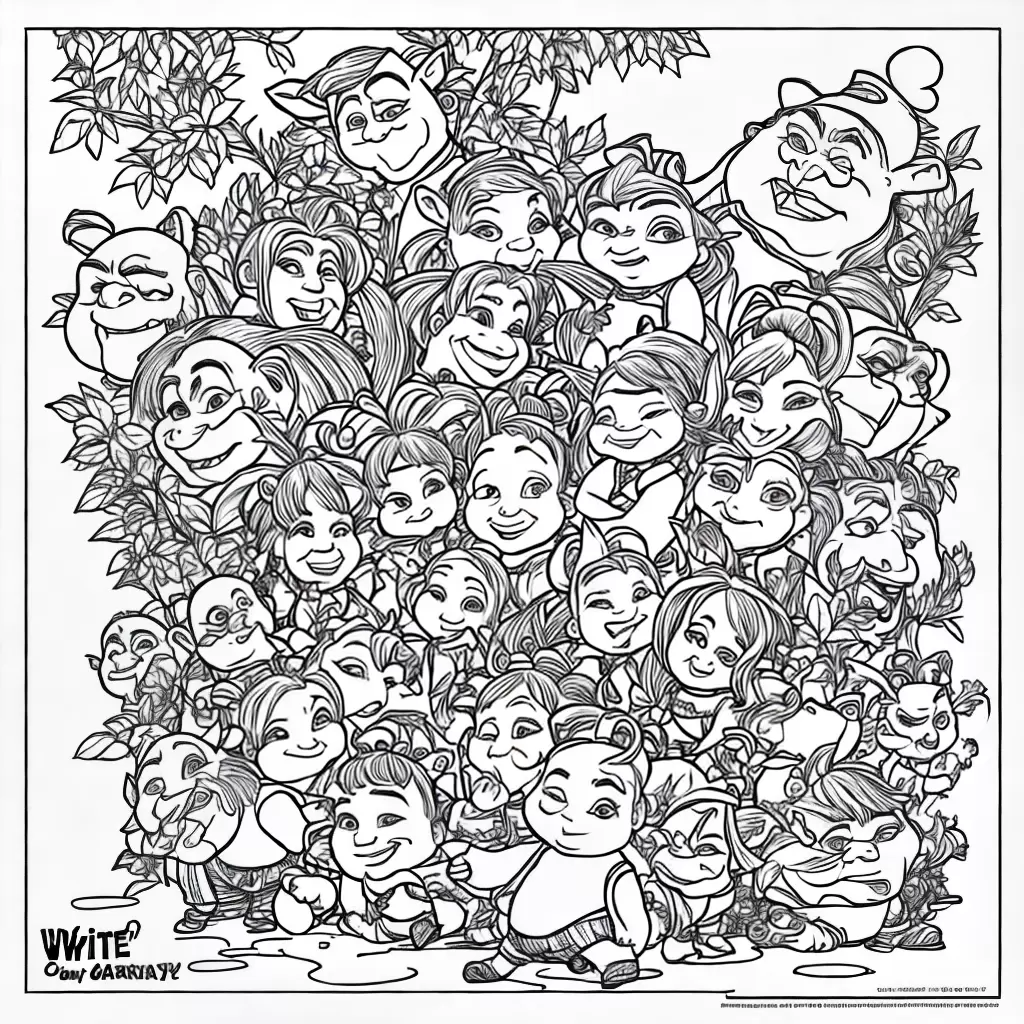 16 Desenhos para Imprimir e Colorir dos Filhos do Shrek