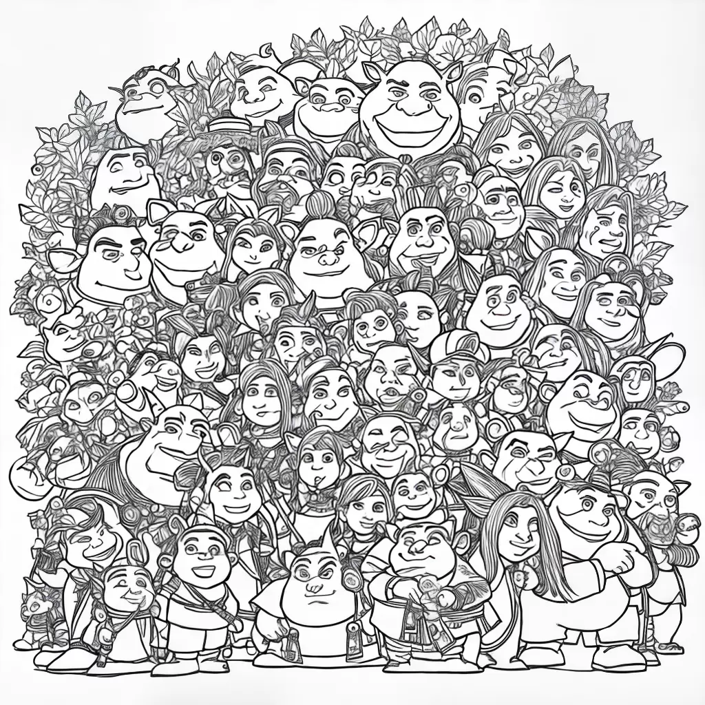 16 Desenhos para Imprimir e Colorir dos Filhos do Shrek